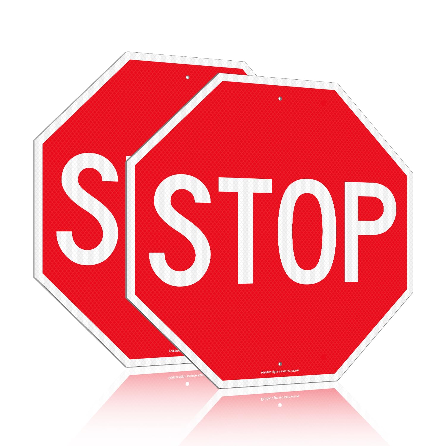 Amazon.com: Faittoo Stop Signs, (2 Pack) 30 x 30 Inches Octagon ...