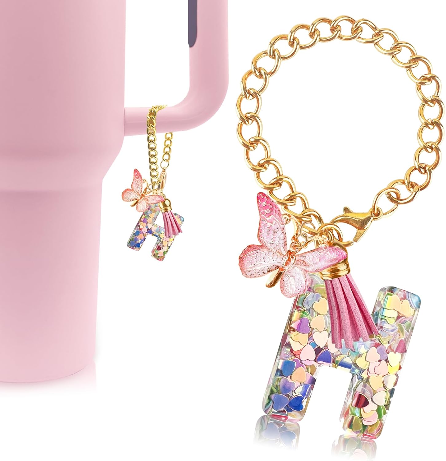 Amazon.com | Velaco Letter Charm Accessories for Stanley Cup with ...