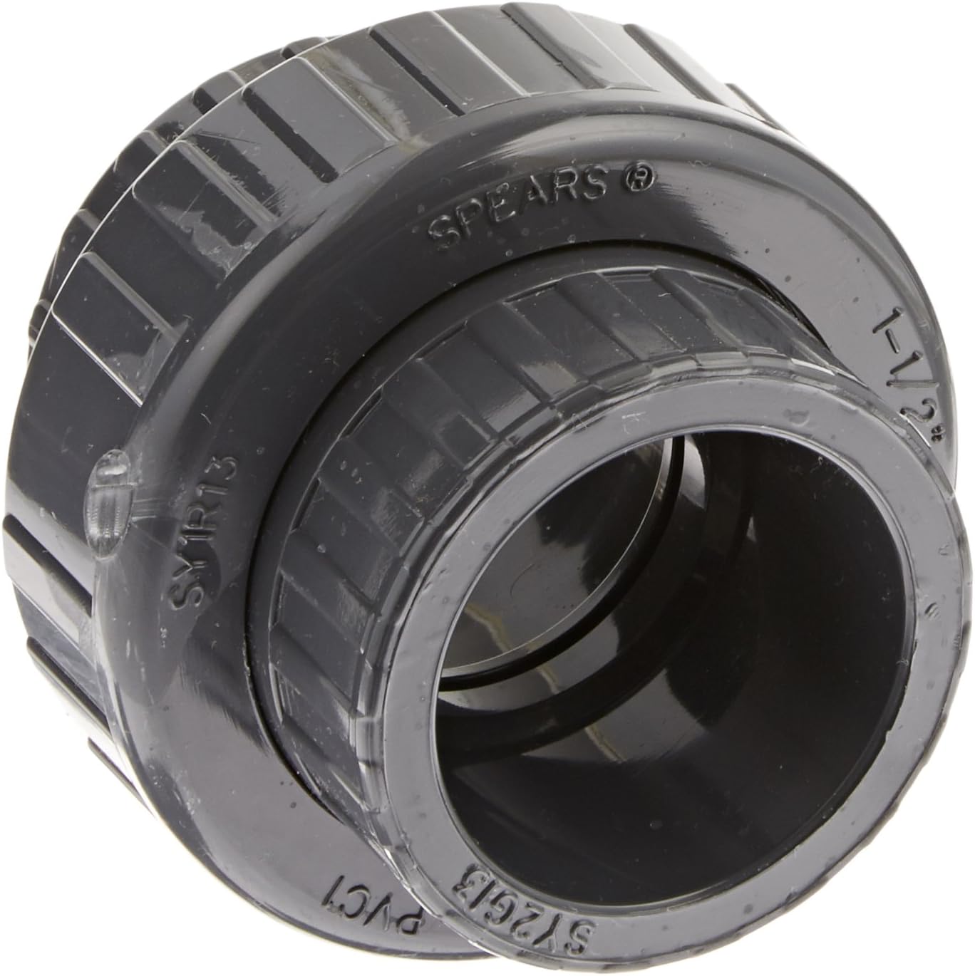 Spears 857 Series PVC Pipe Fitting, Union with Viton O-Ring, Schedule ...