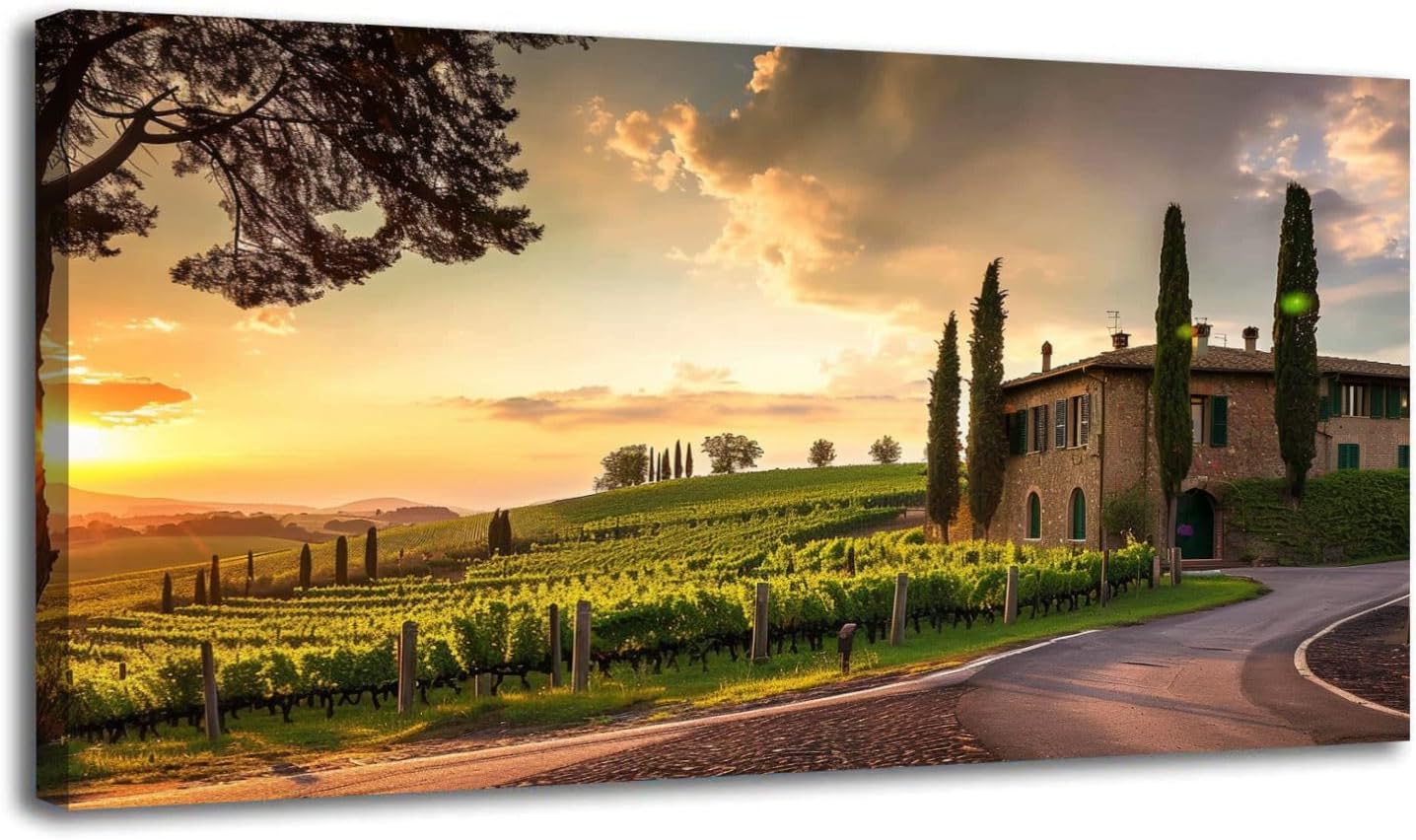 Amazon.com: 30"x 60" Large Wall Art Tuscan countryside landscape Italy ...