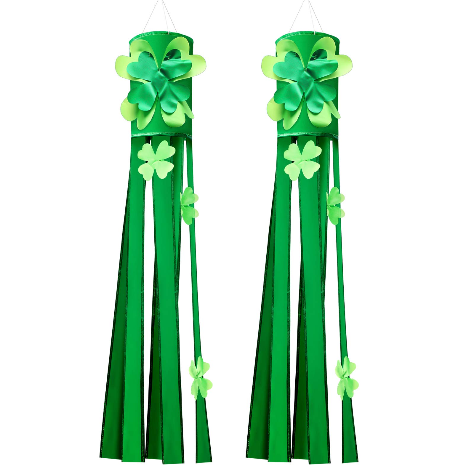 Amazon.com: 2 Pieces Shamrock 3D Windsock St. Patrick's Day Windsock ...