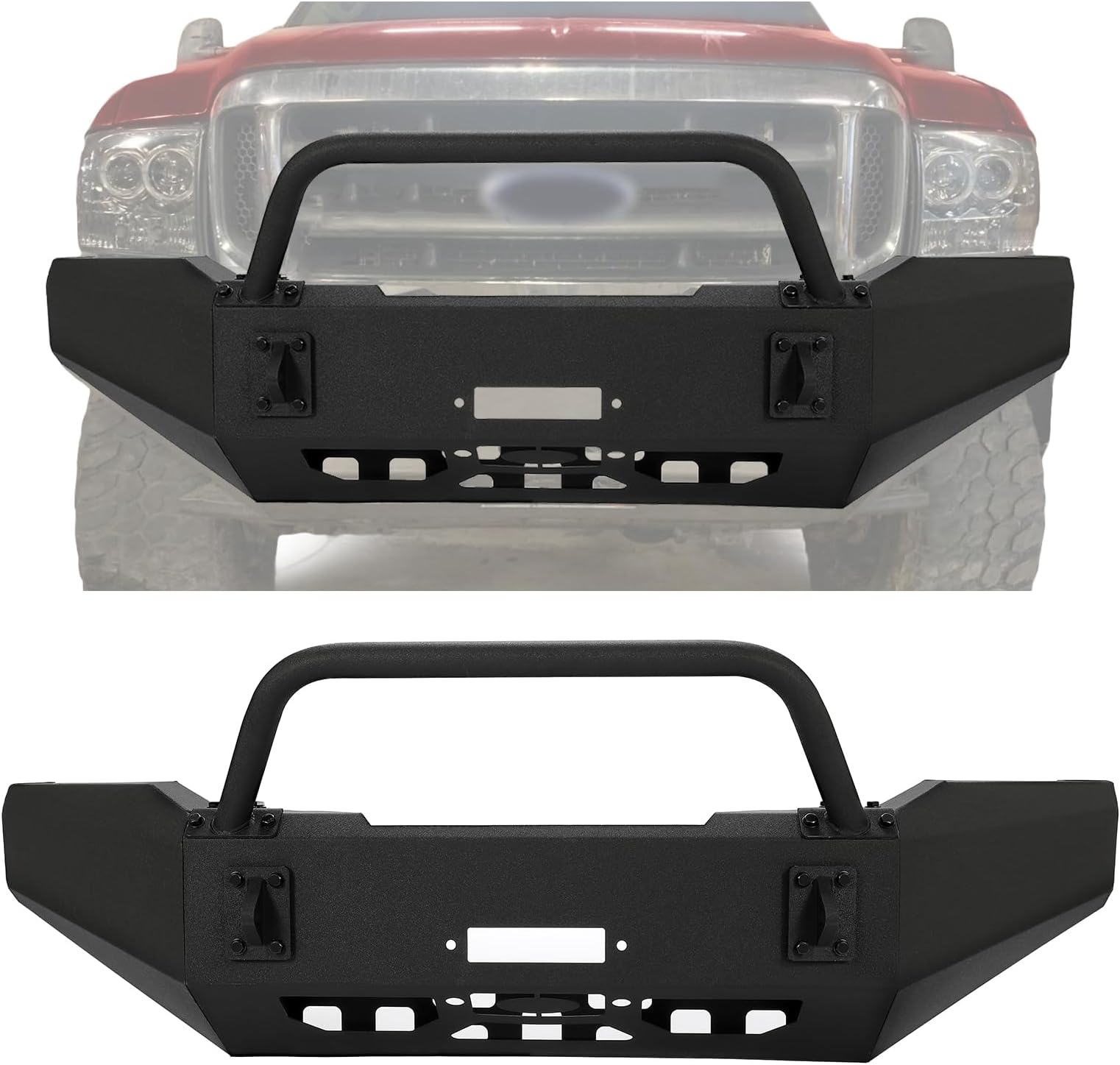 Amazon.com: HECASA Front Bumper Compatible with 1999-2004 Ford F250 ...
