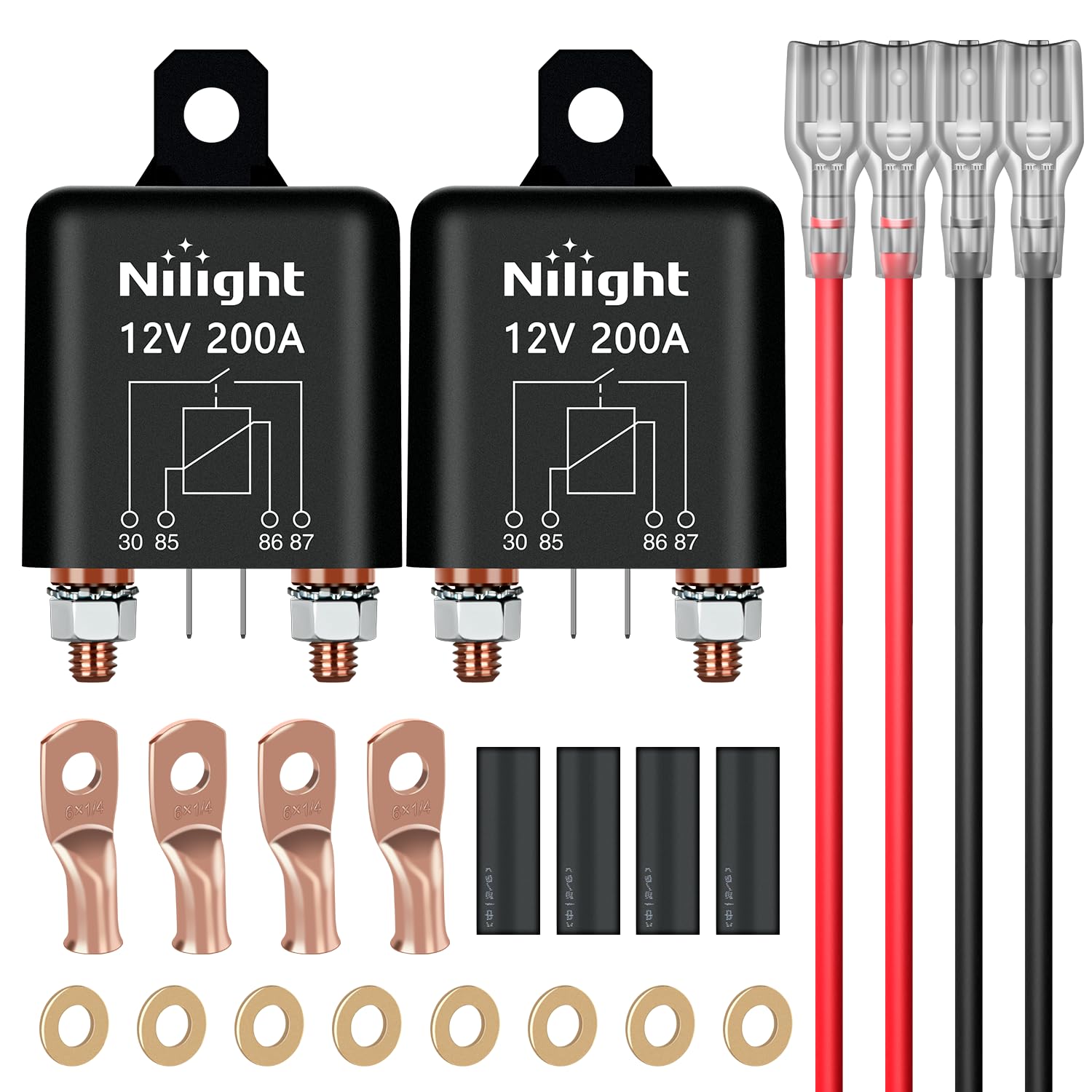 Snapklik.com : 2PC 200A Starter Relay 4 Pin Split Relays Switch 12V ...