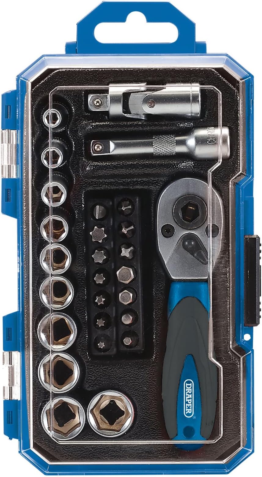 Rolson 36109 40 pc 1/4" & 3/8" Dr. Socket Set : Amazon.co.uk: DIY & Tools