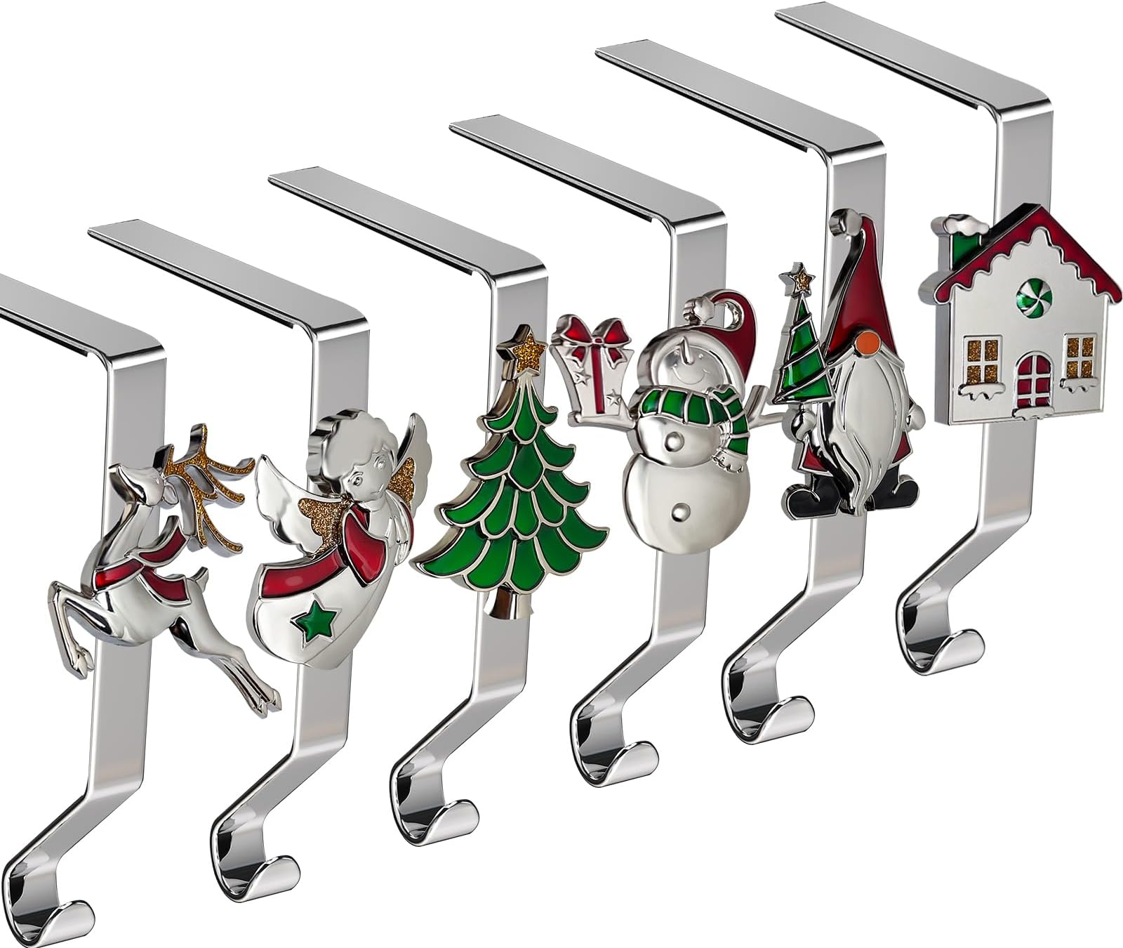 Amazon.com: Christmas Stocking Holder for Mantel , Shiny Bronze Metal ...