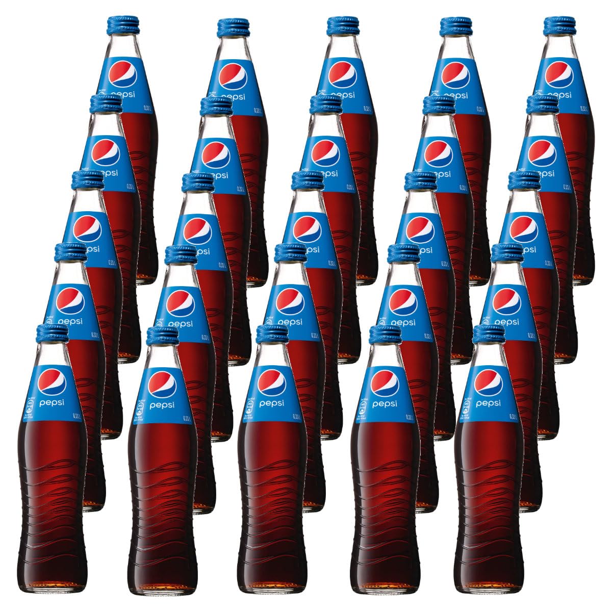 Pepsi Cola das Original 25 Glasflaschen je 0,33l incl Mehrweg Pfand ...