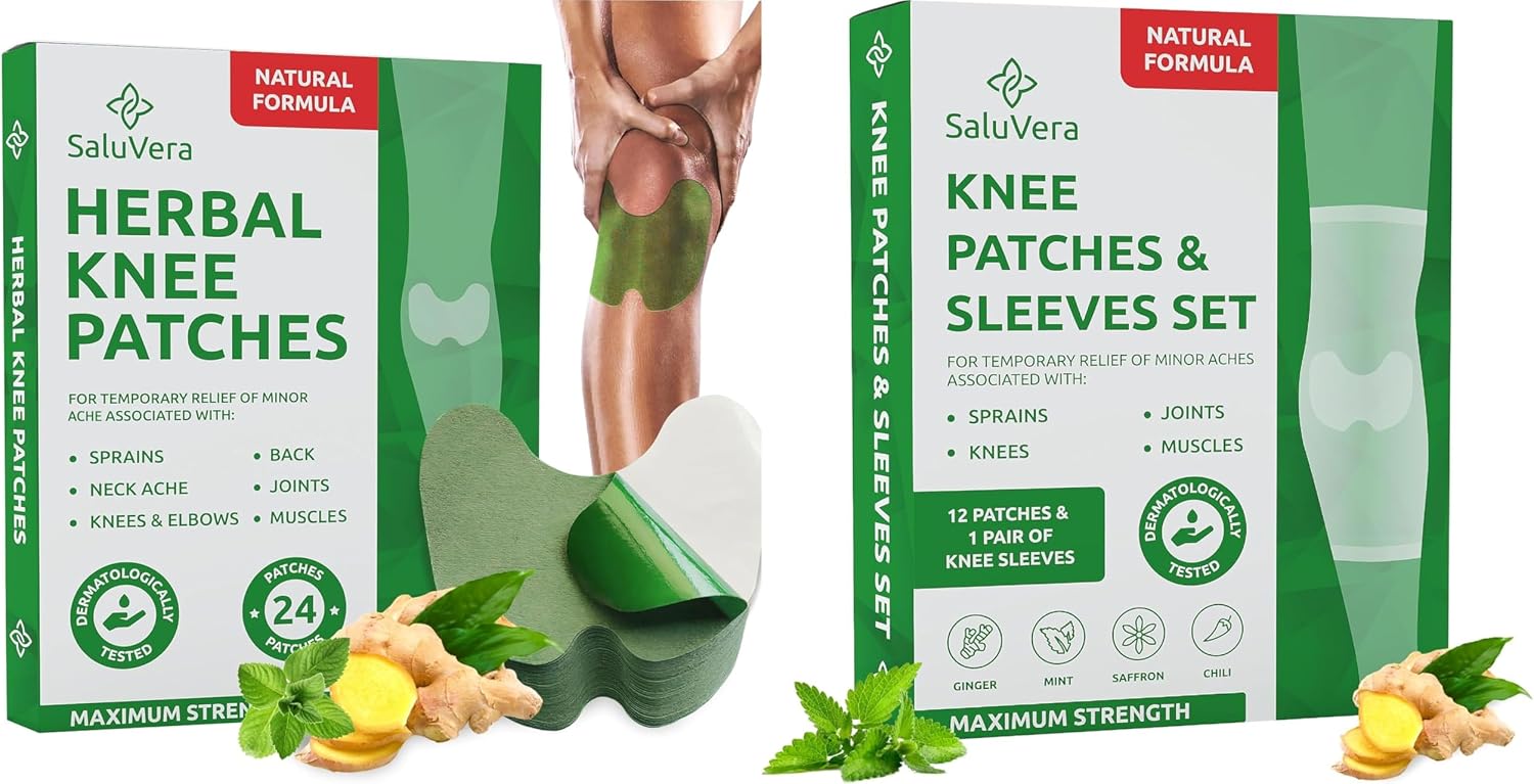 Amazon.com: Knee Comfort Bundle: Warming Herbal Patches (24 Count ...