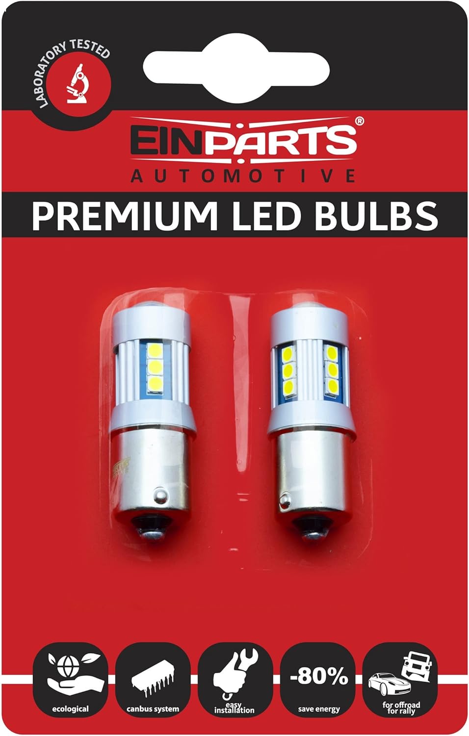 EinParts P21W Bil LED-glödlampor 6000K (Vit) 12V CANBUS LED-lampor 15 x ...