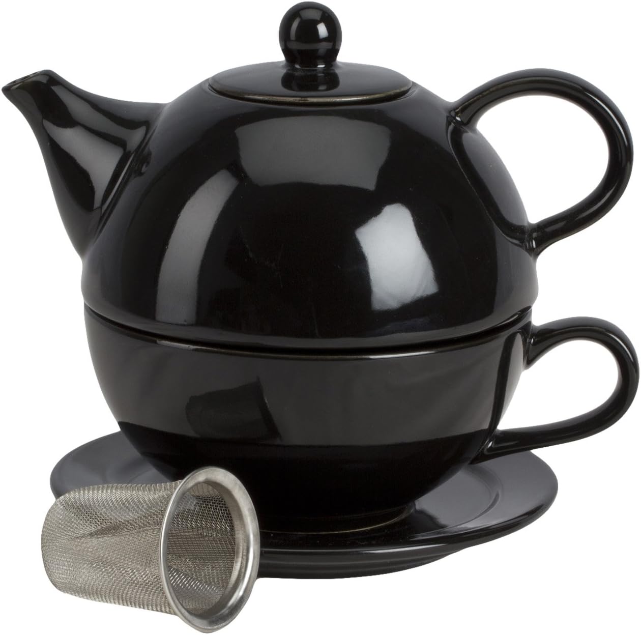 Amazon.com | Omniware 5 Piece Tea for 1 Teapot Set with an Infuser ...