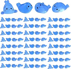 Amazon.com : UWEOTYYY 100Pcs Mini Resin Animals Cute Seals Luminous ...
