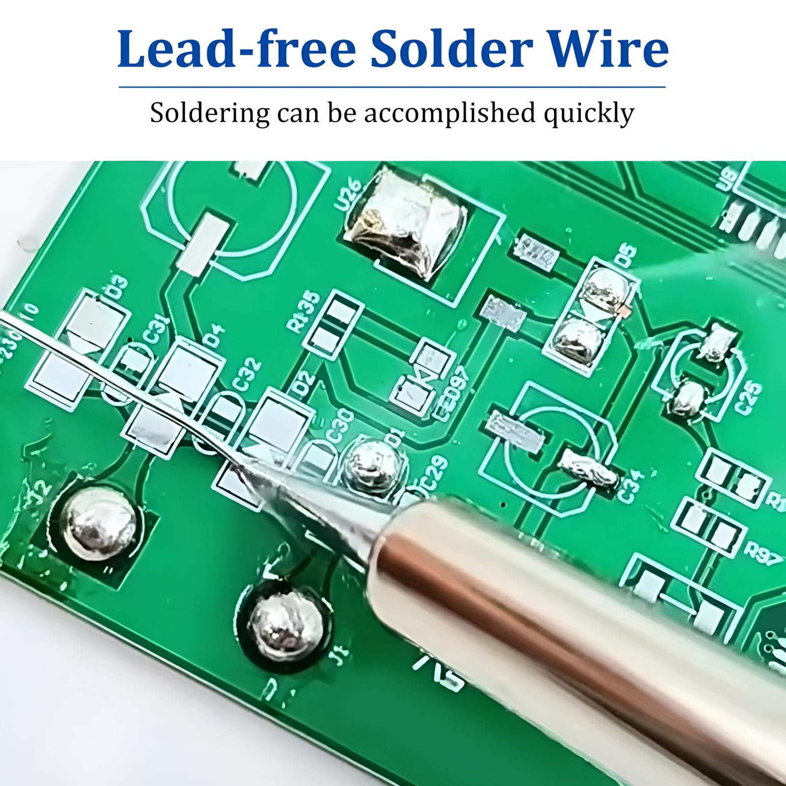Snapklik.com : 2Pcs 60/40 Solder Wire,0.8mm/0.032" Dia Diameter Rosin ...