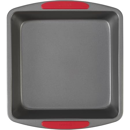 Amazon.com: GoodCook MegaGrip 8" x 8" Nonstick Steel Square Cake Baking ...