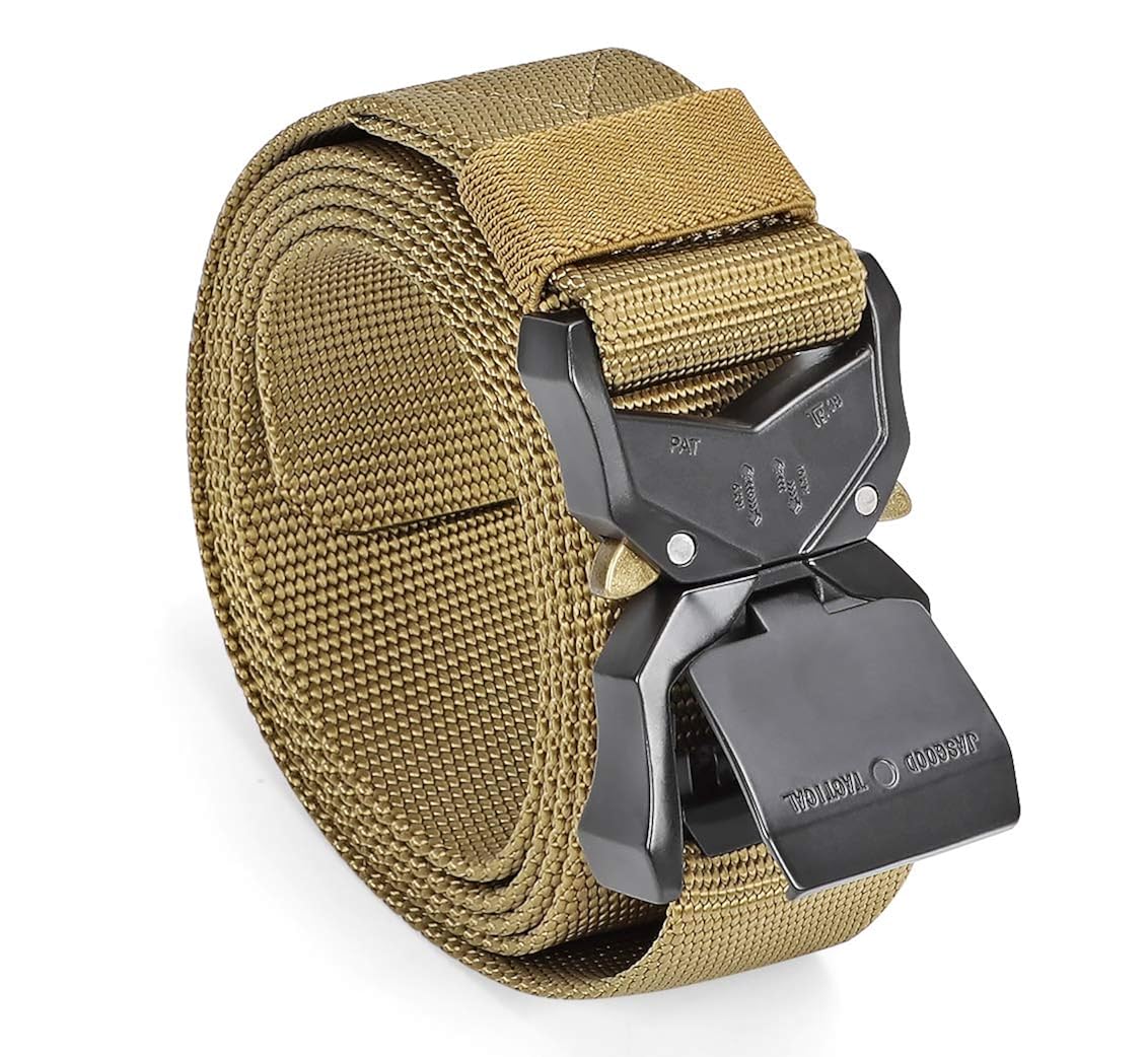 Buy Men's Tactical Belt Heavy Duty Webbing Belt Military Style ...