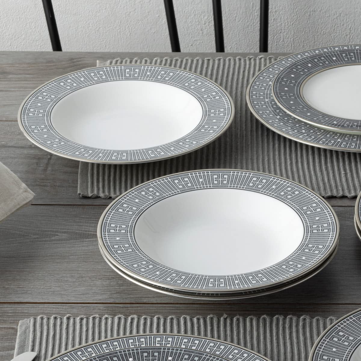 Noritake Infinity 12-Piece Set, Service for 4 in Black/Graphite/Grey ...