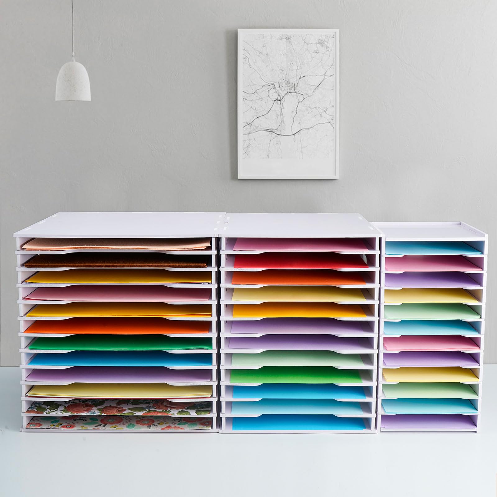 Snapklik.com : Scrapbook Paper Organizer For Sizes 8.5" X 11", 12 Tier ...