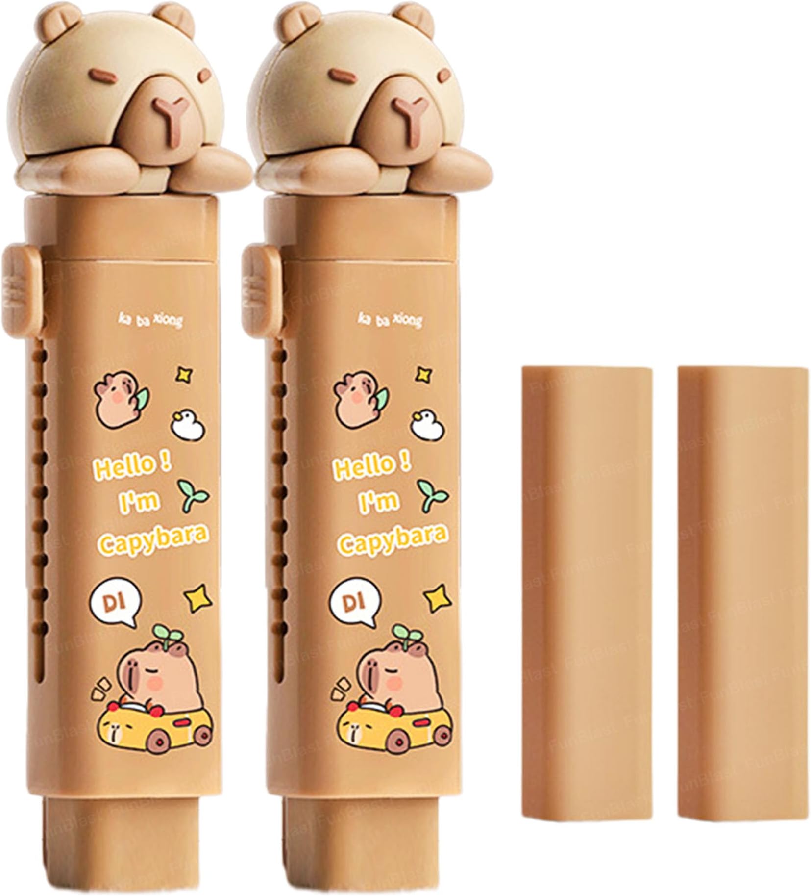 FunBlast Capybara Cutter Shaped Eraser Set for Kids - Stationary Set ...