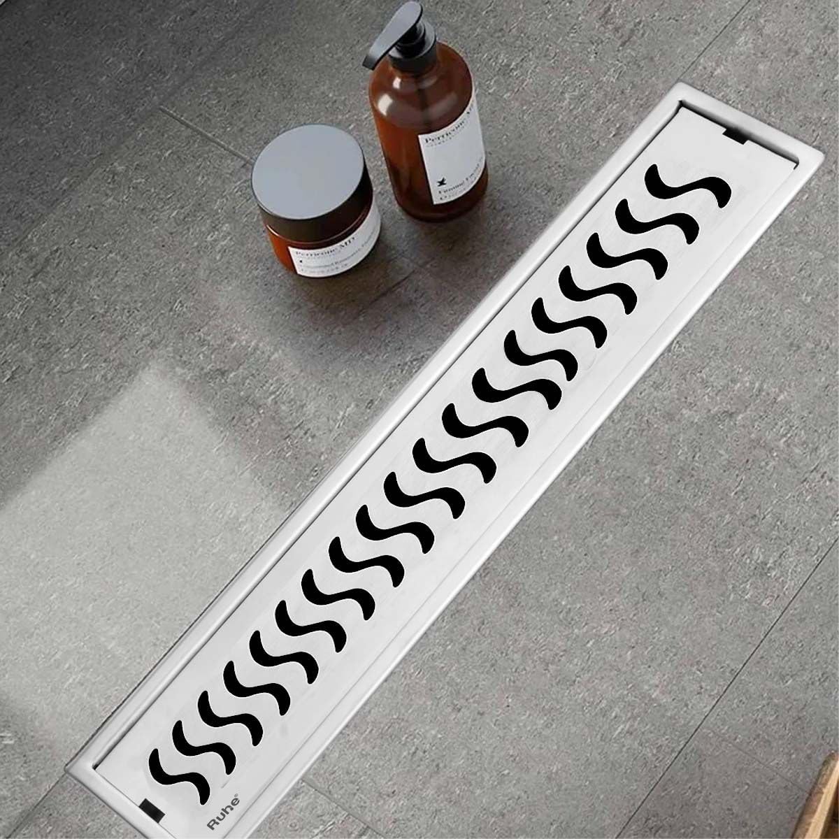 Buy Ruhe® Wave Shower Drain Channel | 36 × 5 Inches | 304 Stainless ...