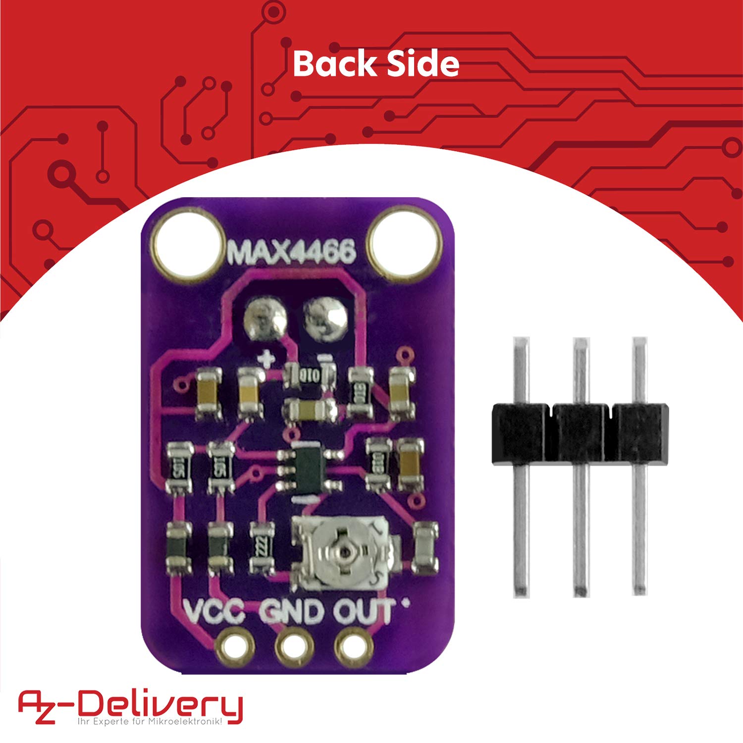 AZDelivery Max4466 GY-MAX4466 Electric Microphone Amplifier Preamp ...