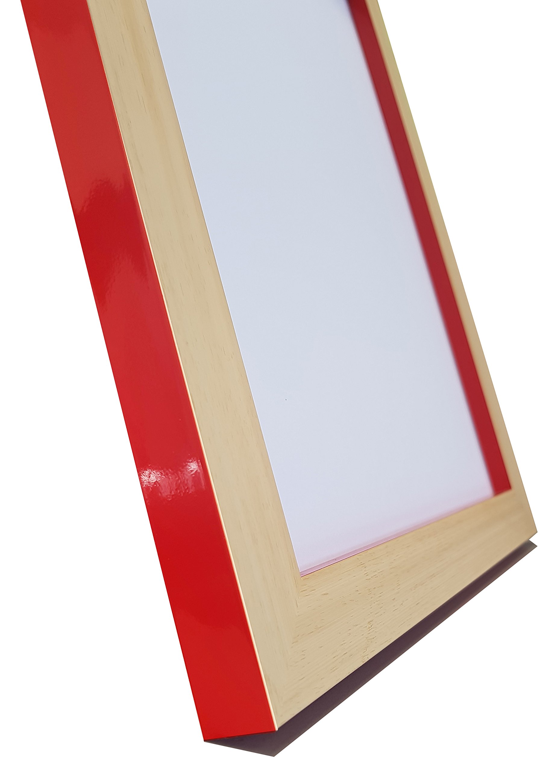 FRAMES BY POST Magnus Picture Photo Frame, Recycled Plastic, Beech/Red ...