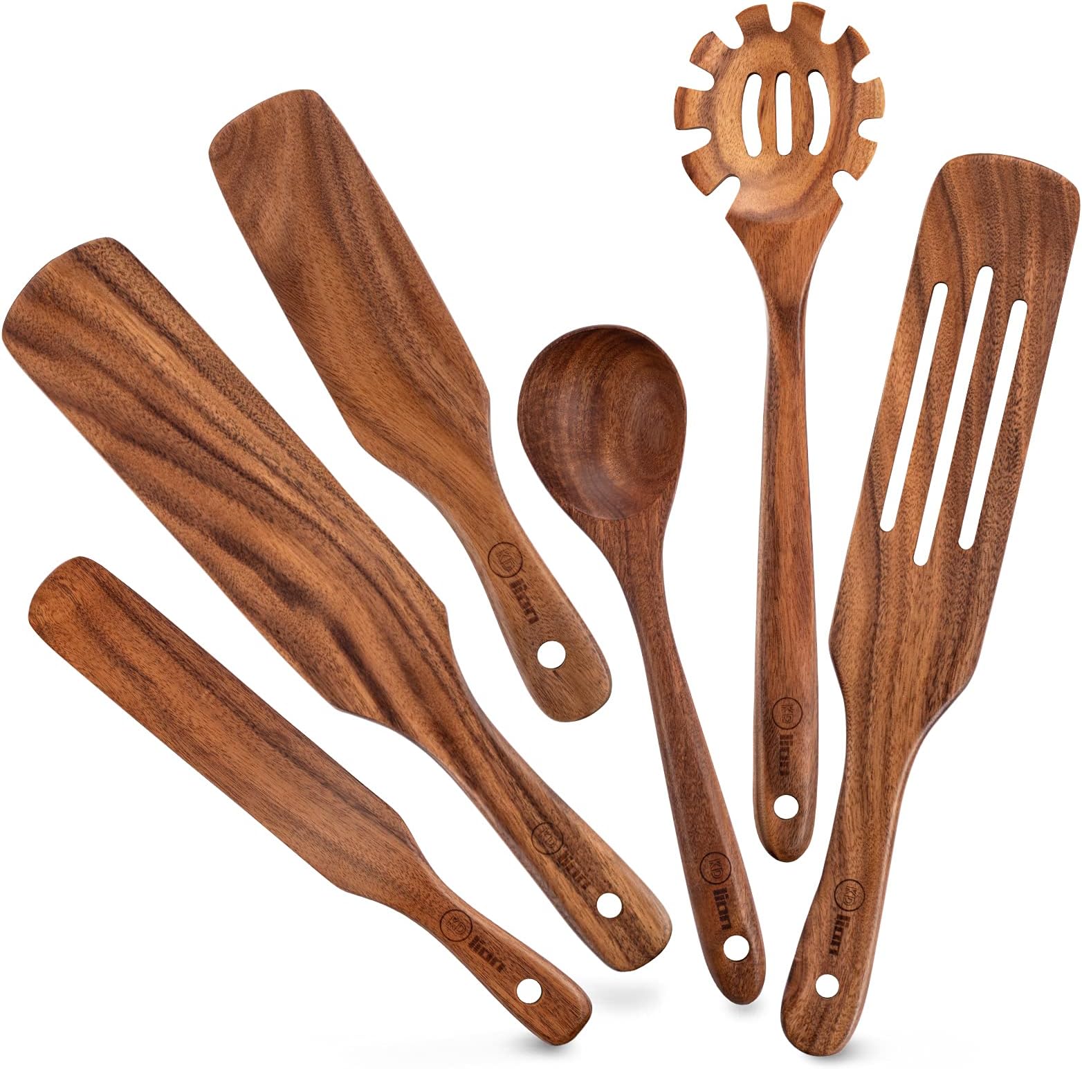 Amazon.com: VAMKO Spurtles 4pc Set As Seen on TV - Nonstick Wooden ...