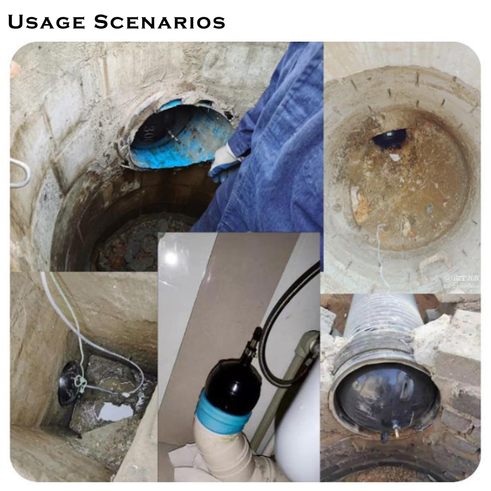 Plug Tester 6 Inch Inflatable Sewer Test Plug - Rubber Pipe Balloon For ...