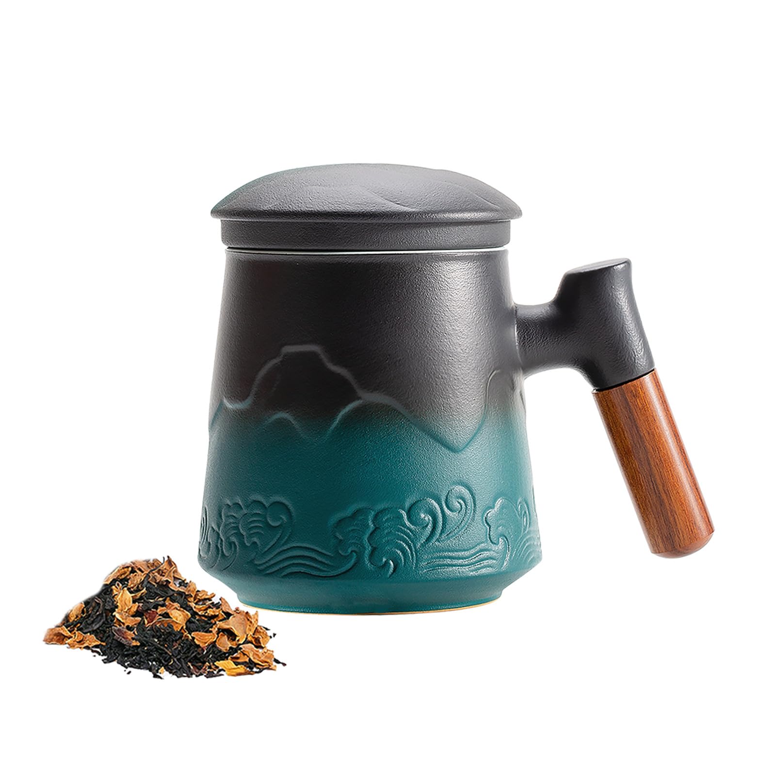 Amazon.com | ZENS Tea Cup with Infuser and Lid for Loose Leaf Tea ...