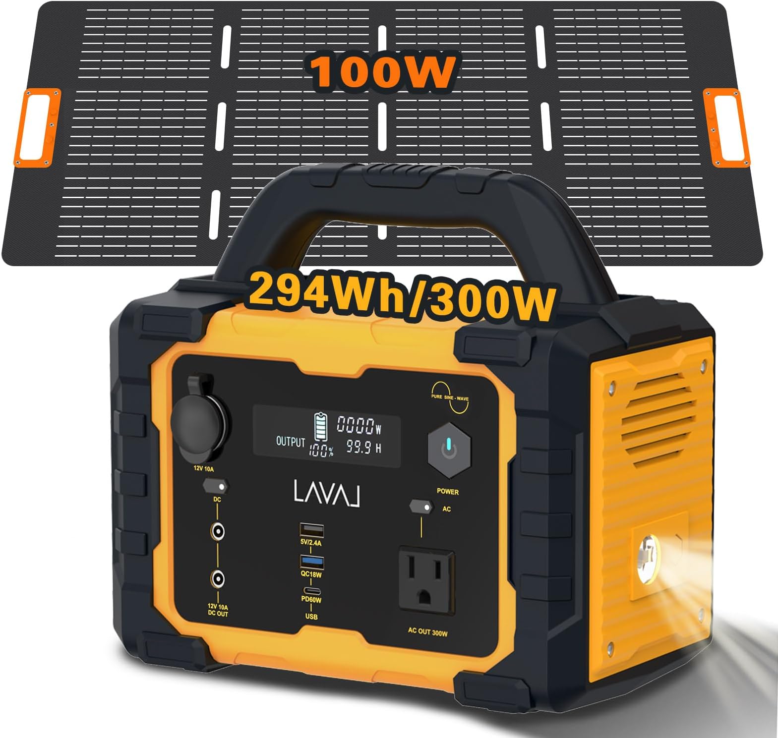 Amazon.com: Portable Power Station Solar Generator - Ultra Lightweight ...