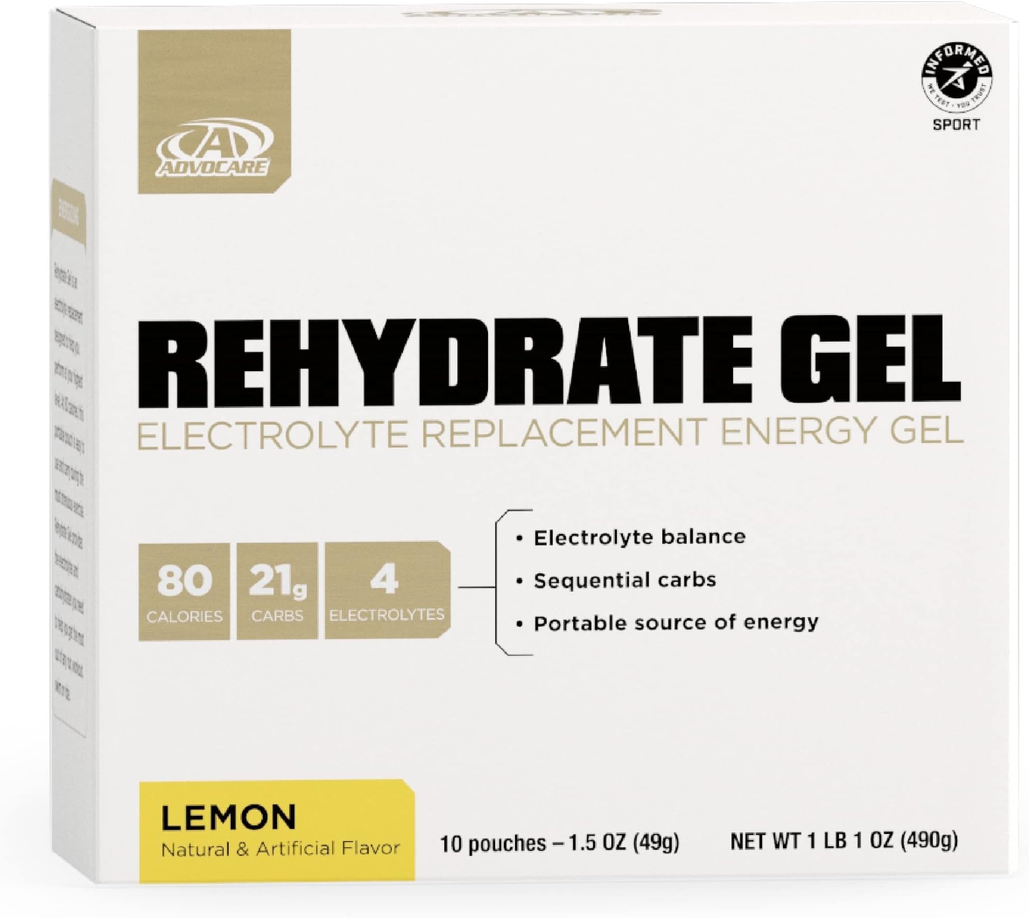 Amazon.com: AdvoCare Rehydrate Gel - Pre- & Post-Workout Energy Gels ...
