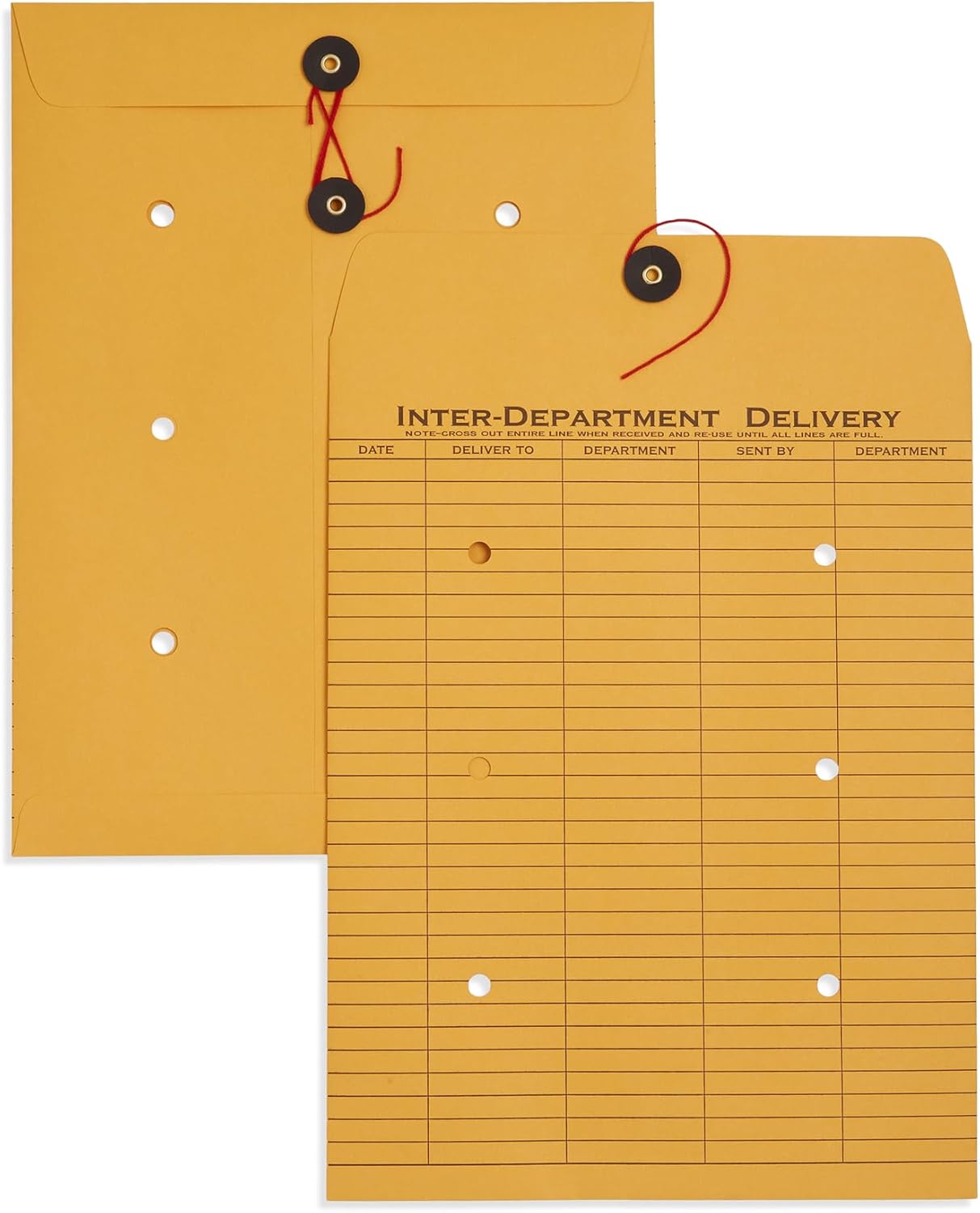 Amazon.com : Blue Summit Interoffice envelopes with String 9x12, String ...