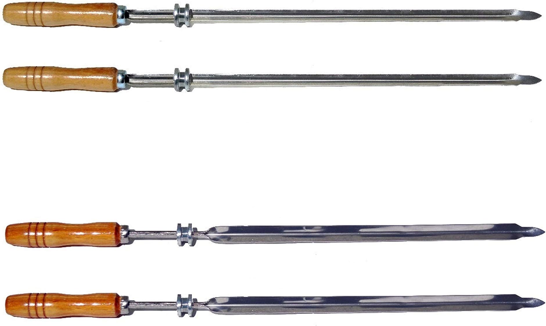 Amazon.com : Minas Combo - Set of 4 Brazilian Skewers for BBQ 28 ...