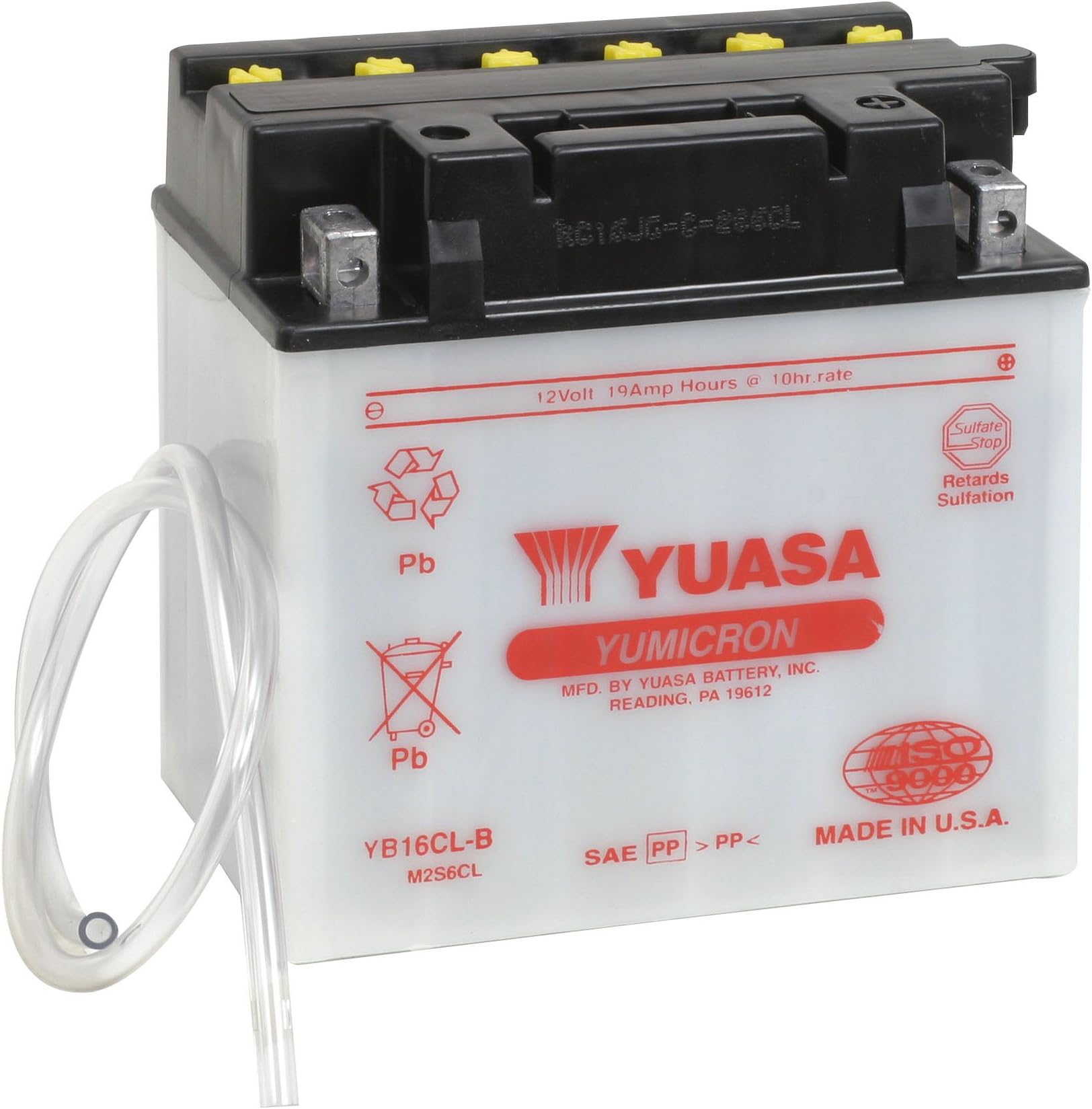Amazon.com: Yuasa YUAM2S6CL YB16CL-B Battery, Black : Automotive