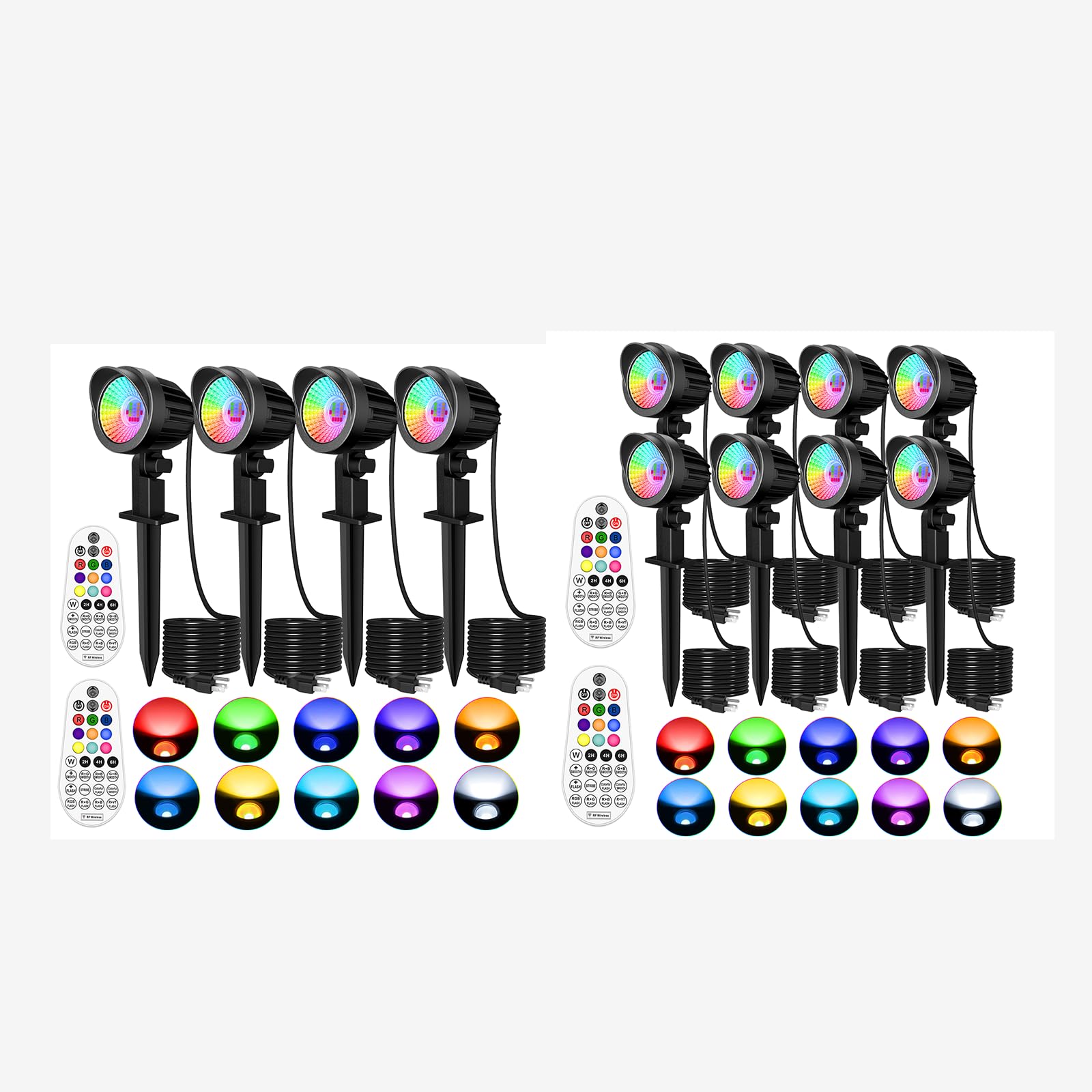 MEIKEE 15W RGB LED Spotlights Outdoor, AC120V RGB Color Changing ...