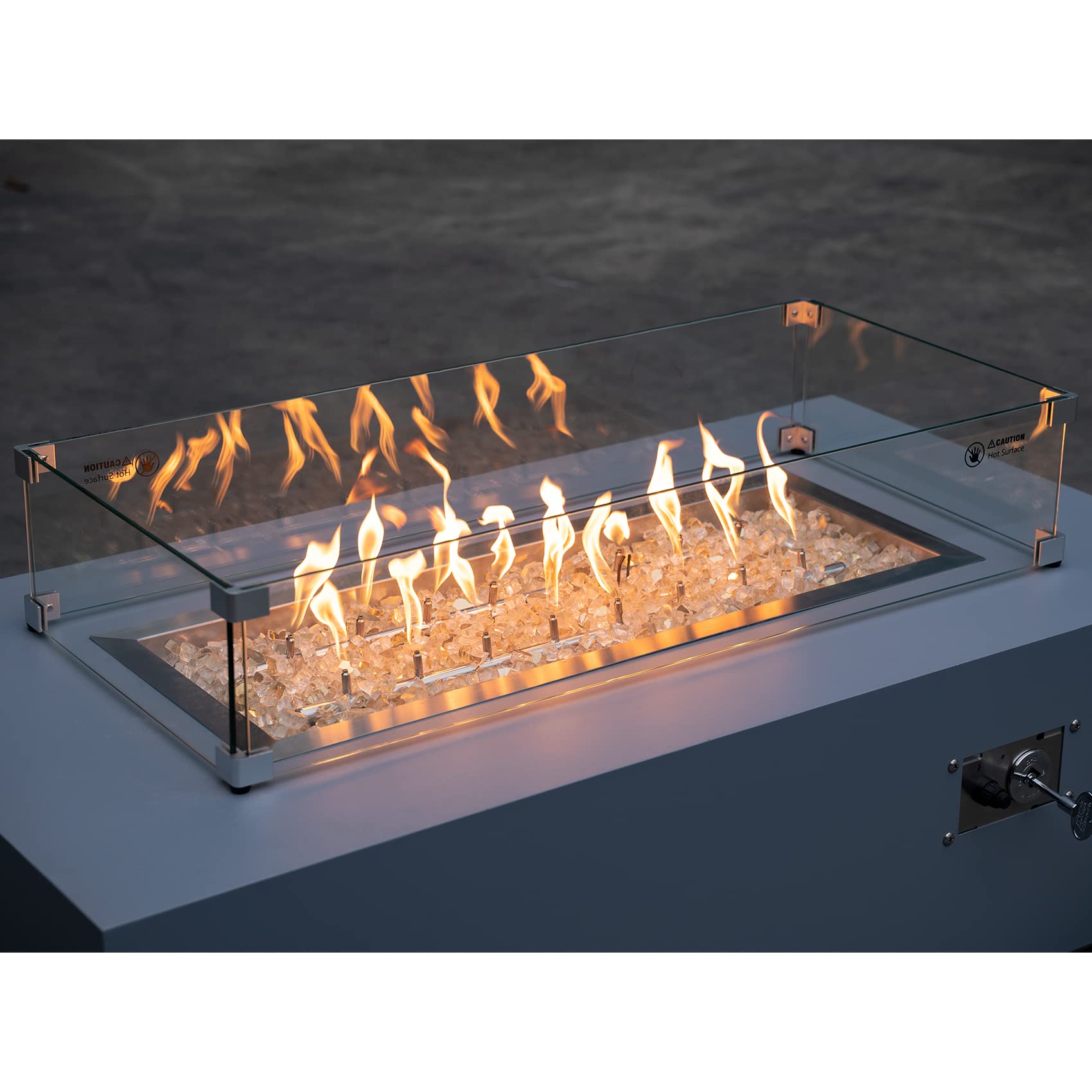 Stanbroil 10-Pound Fire Glass - 1/4 inch Reflective Tempered Fire Glass ...