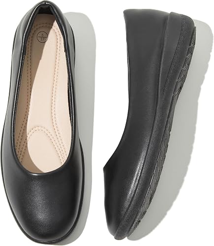 Amazon.com | Women's Flats Comfortable Black Flats Shoes Women Round ...