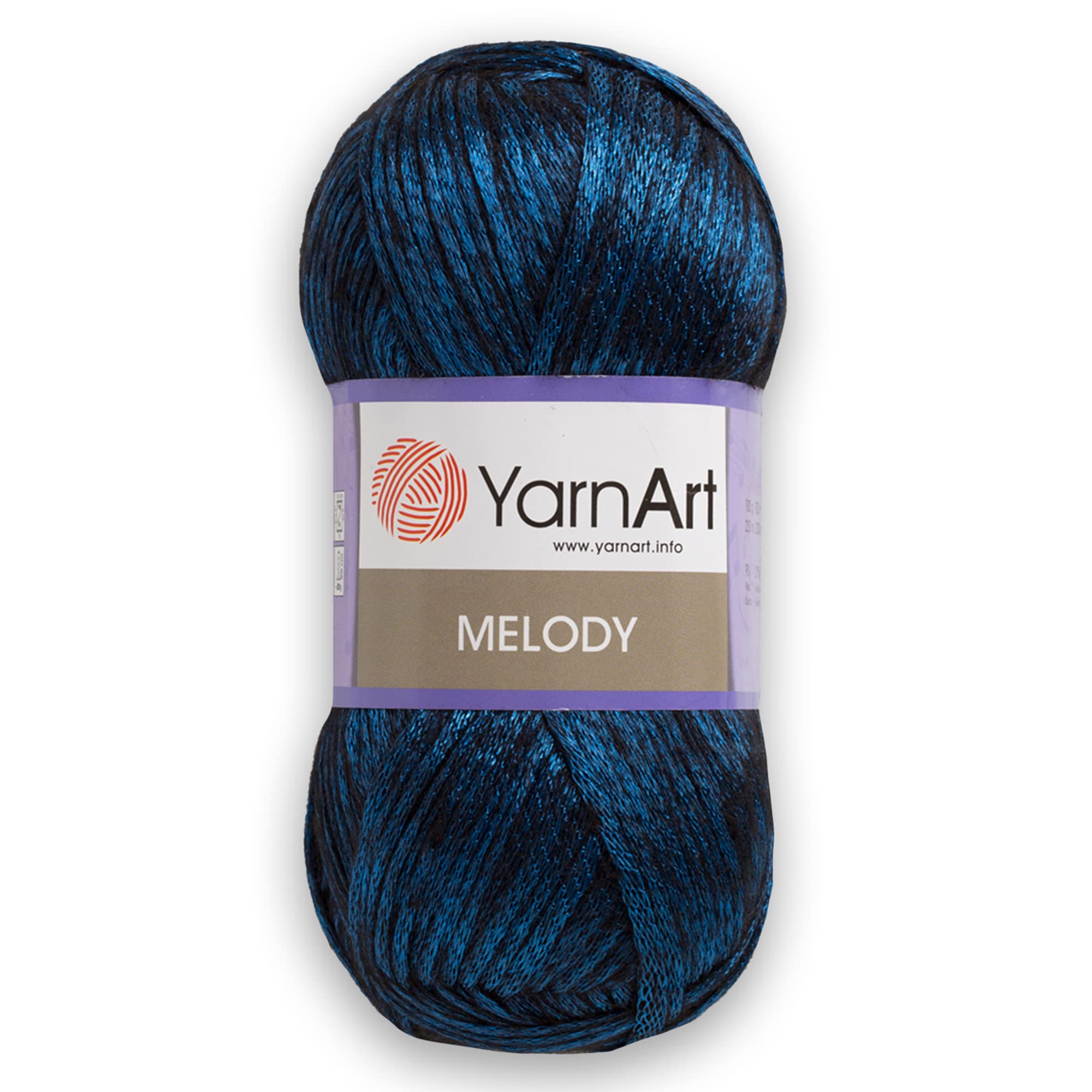 Amazon.com: 1 Ball YarnArt Melody, Chainette Yarn, Shiny Metallic Sheen ...