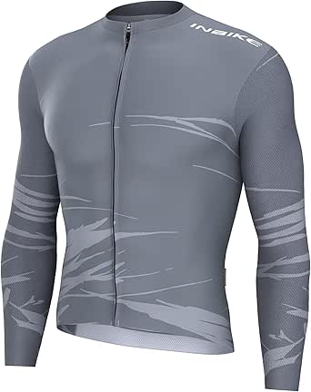 Amazon.com: INBIKE Maillot de ciclismo para hombre, manga larga, camisas de bicicleta con ...