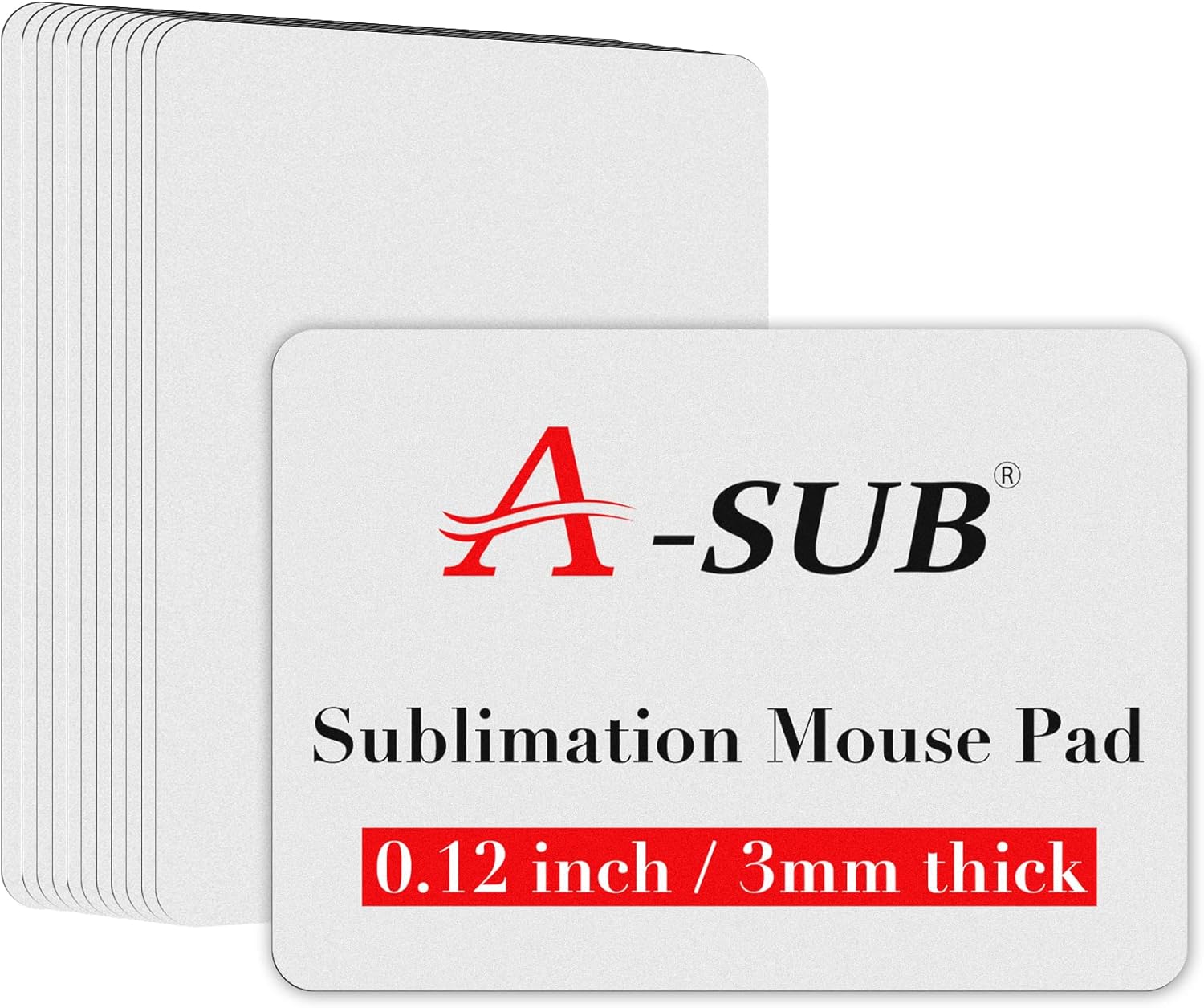 Amazon.com : A-SUB Sublimation Mouse Pad Blank Rectangular Blanks 3mm ...
