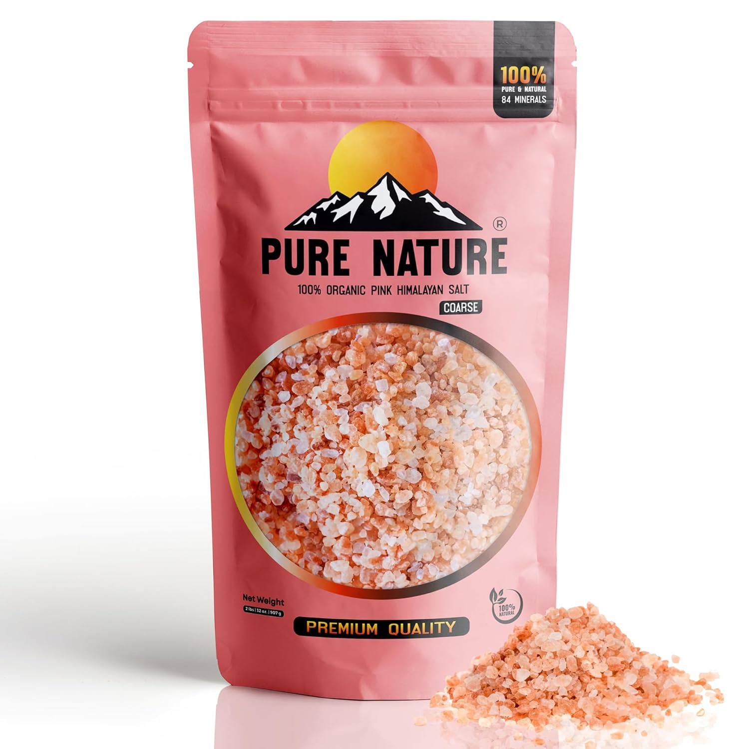 Amazon.com : PURE NATURE Himalayan Pink Salt 2lb Coarse Grain Pouch ...