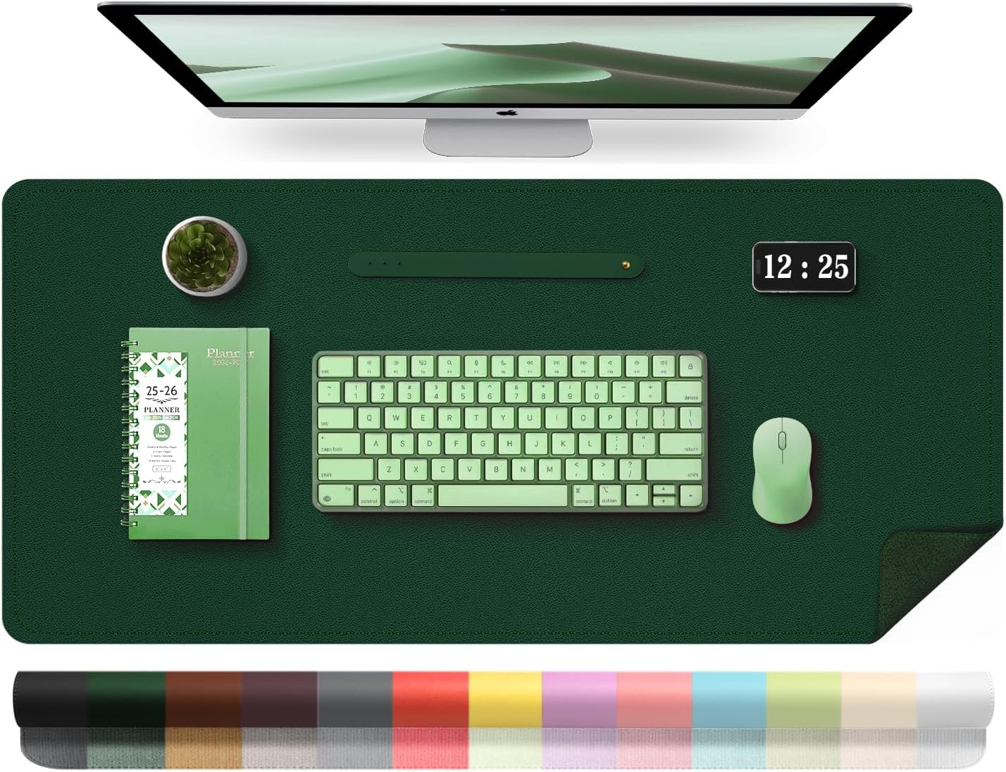 Amazon.com : Leather Desk Mat - Non-Slip PU Desk Pad for Office and ...