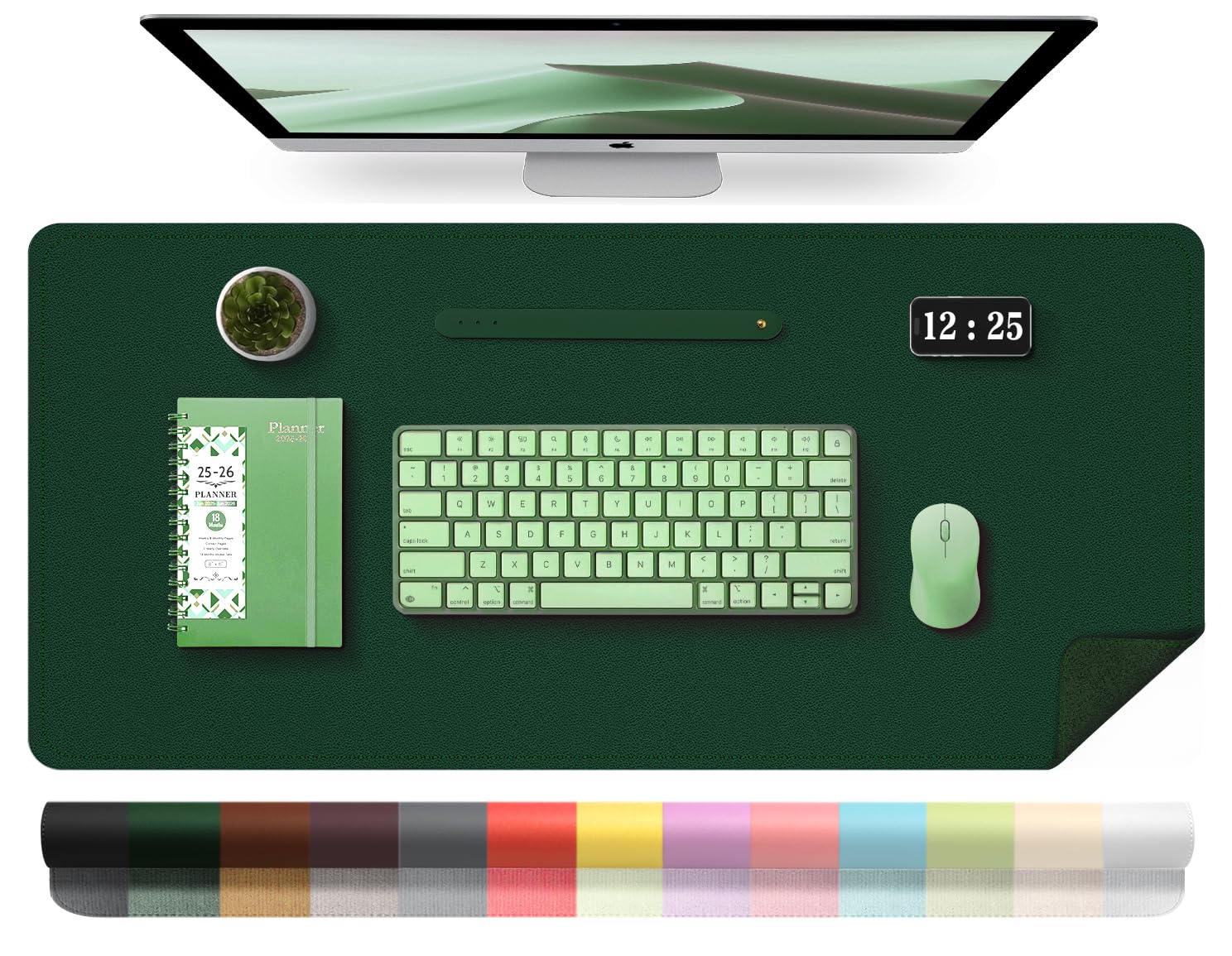 Amazon.com : Leather Desk Pad Protector, Desk Mat, Large Mouse Pad, Non ...