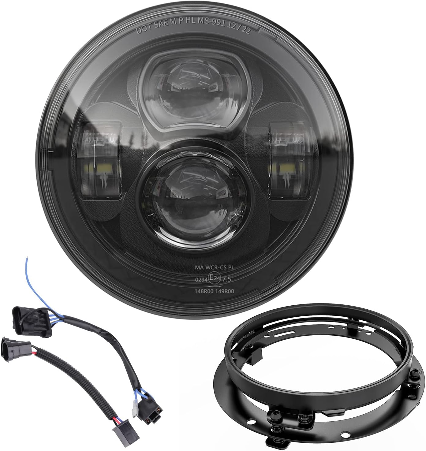 Z-OFFROAD New Motorcycle 7 Inch LED Headlight DOT Kit Compatible with ...