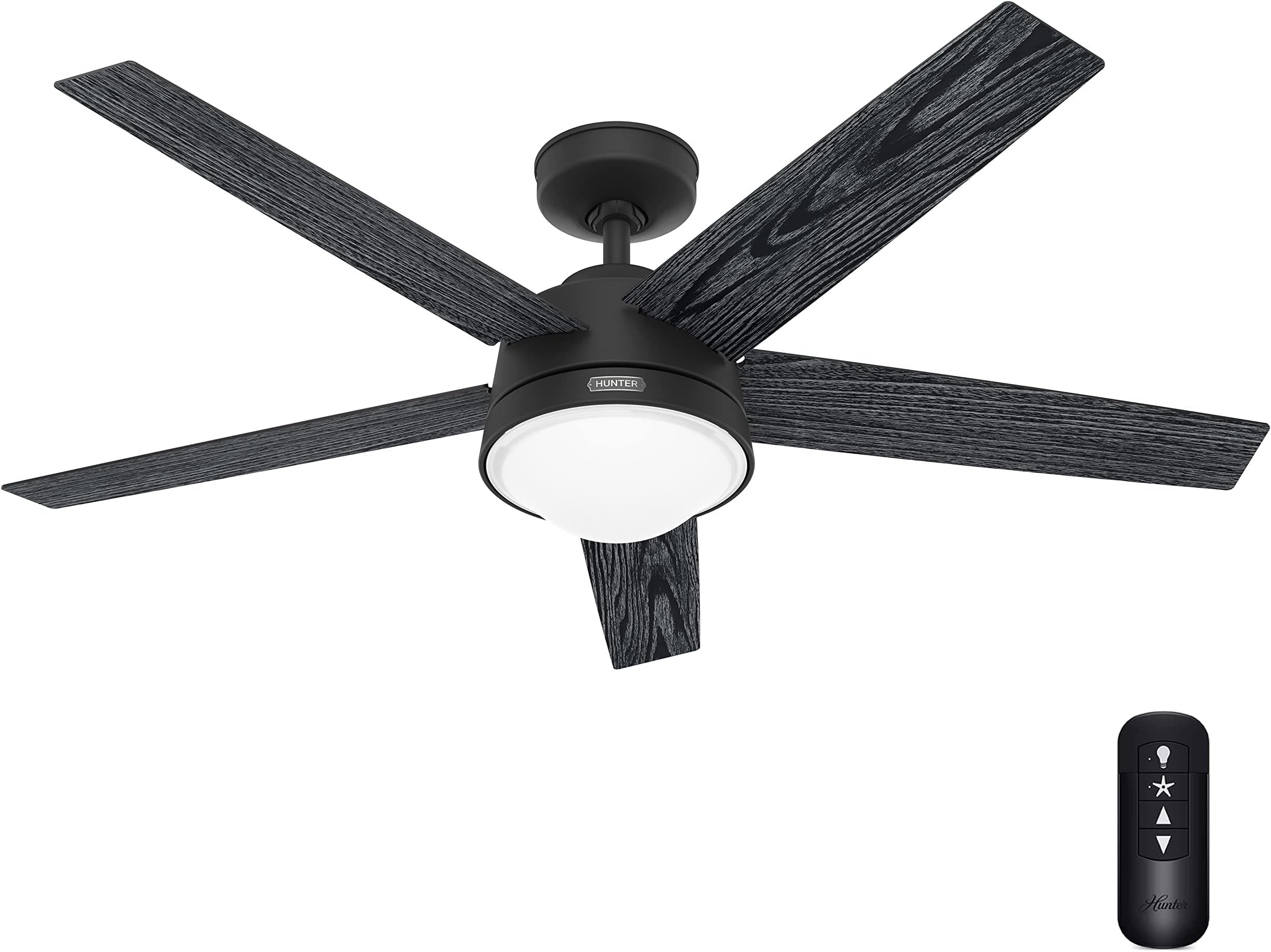 Amazon.com: Hunter Fan 70 Inch Matte White Indoor Ceiling Fan with LED ...