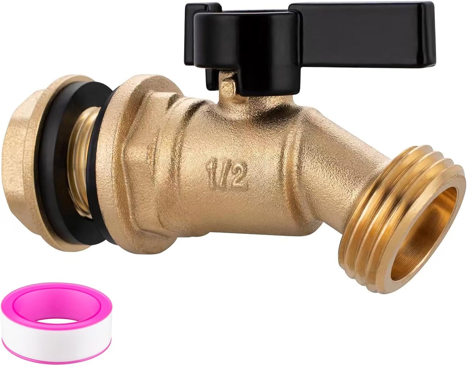 Amazon.com : Brass Water Container Rain Barrel Spigot Kit, 1/2" Inlet ...