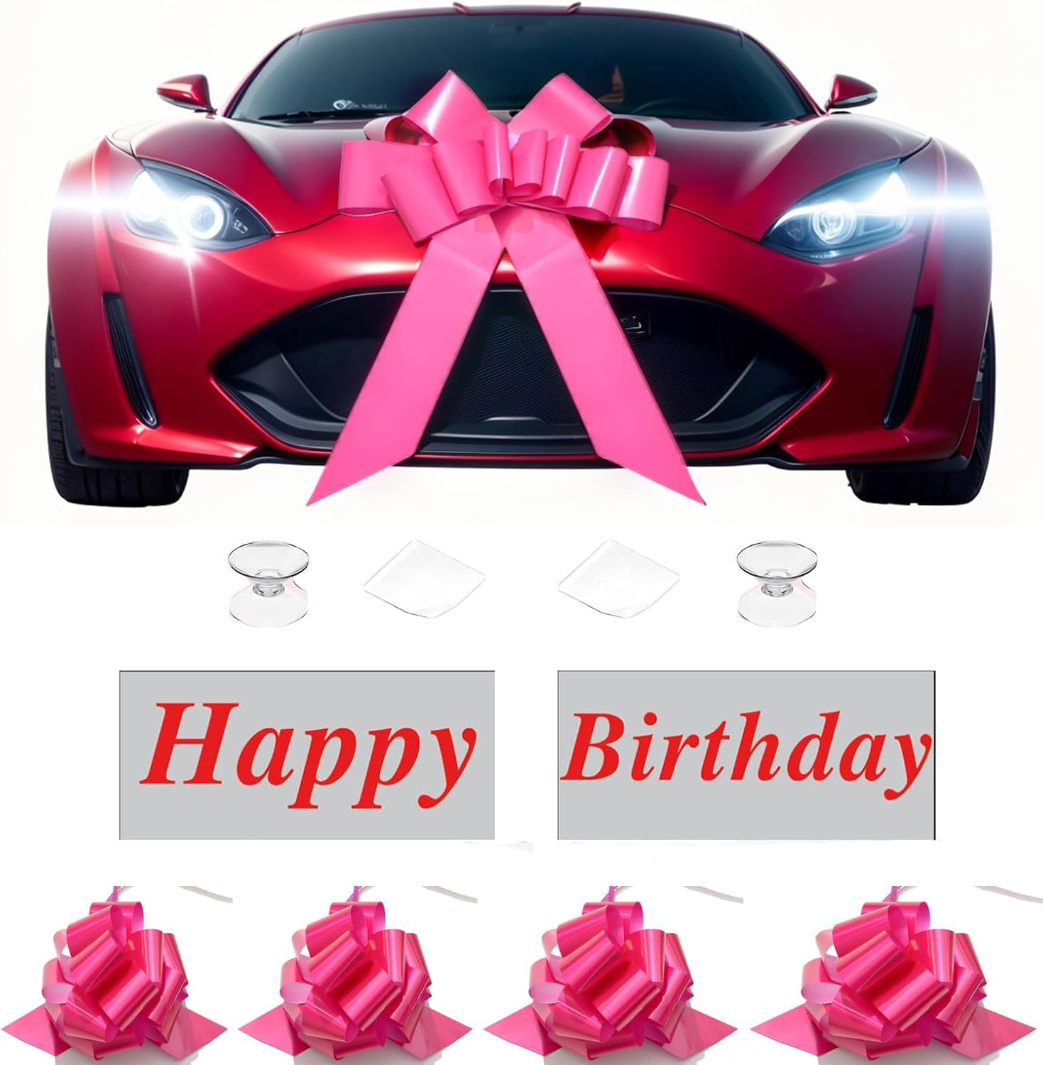 Amazon.com: Rozozo Car Bow 30 inch,Giant Gift Bow with Happy Birthday ...