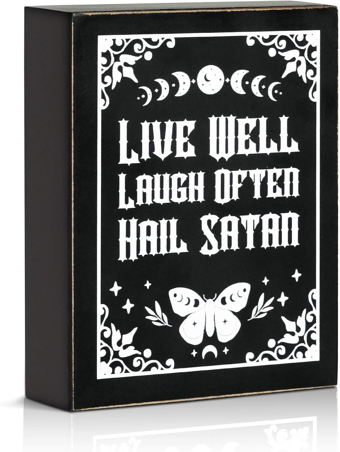 Amazon.com: Putuo Decor Goth Room Decor Wooden Box Signs With Sayings ...