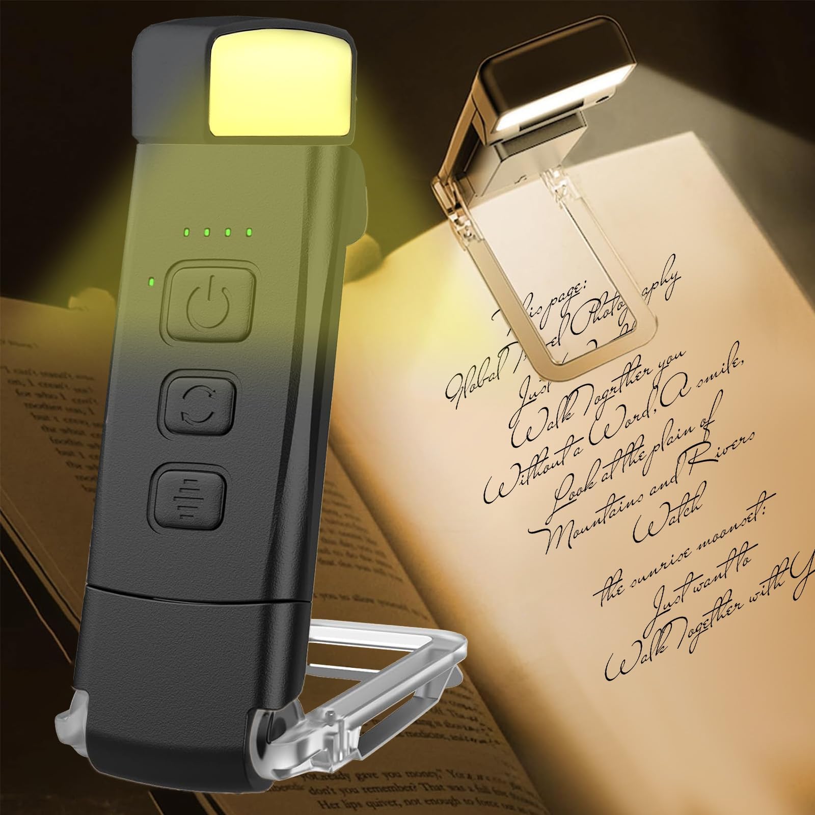 Luz de Lectura, Lampara de Lectura Libros Cama Recargable,Luz de Libro ...