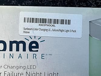 Sunbeam Color Changing LED Power Failure/Night Light 3 Pack : Amazon.ca ...