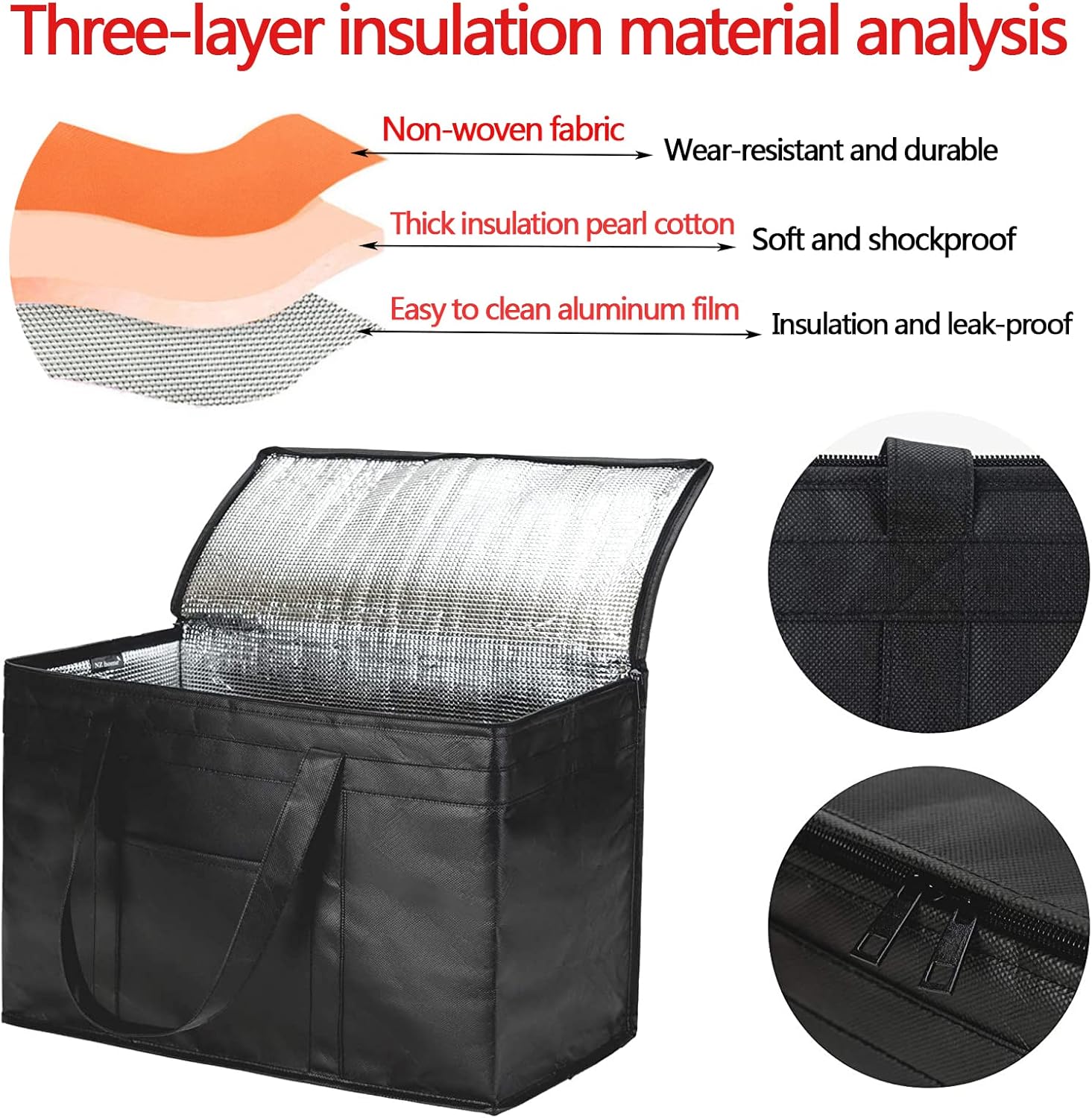 Soft Pack, Cooler Bag Box, 30L Insulated delivery Bag, Large Insulated ...