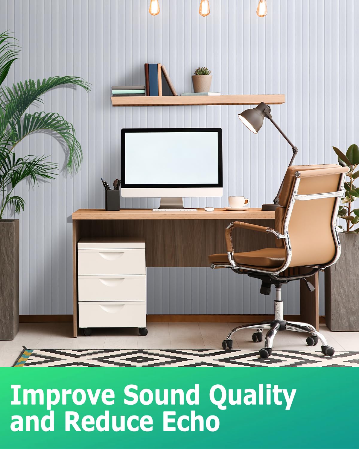 Snapklik.com : BUBOS 6 Pack Large Acoustic Panels,47.2"x11"3D Wave ...