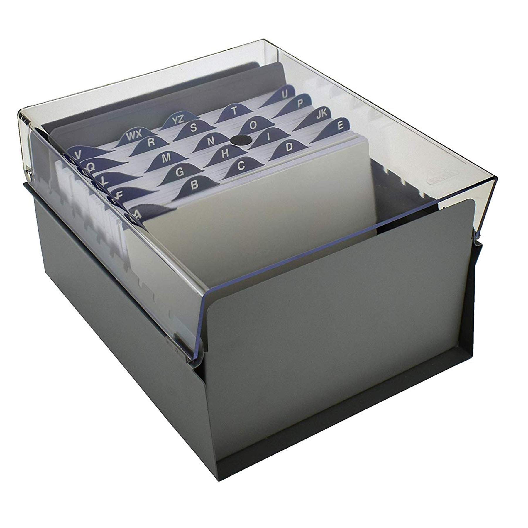 Snapklik.com : Acrimet 5 X 8 Card File Holder Organizer Box Metal Base ...